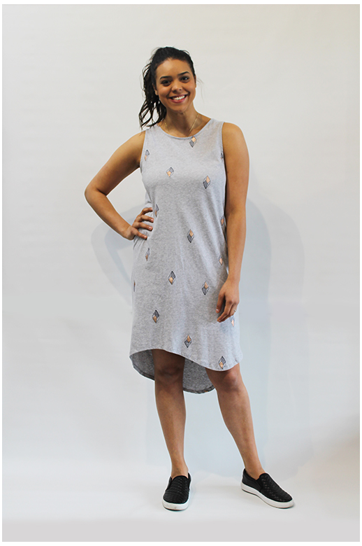 Elm Dress S/L Asymetric Hem Foil Cube - Women's Dresses | Yarntons ...