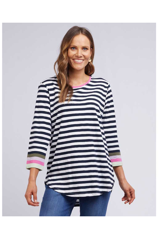 Elm Tee Border Stripe - Brands-Ladies : Yarntons | New Zealand’s ...