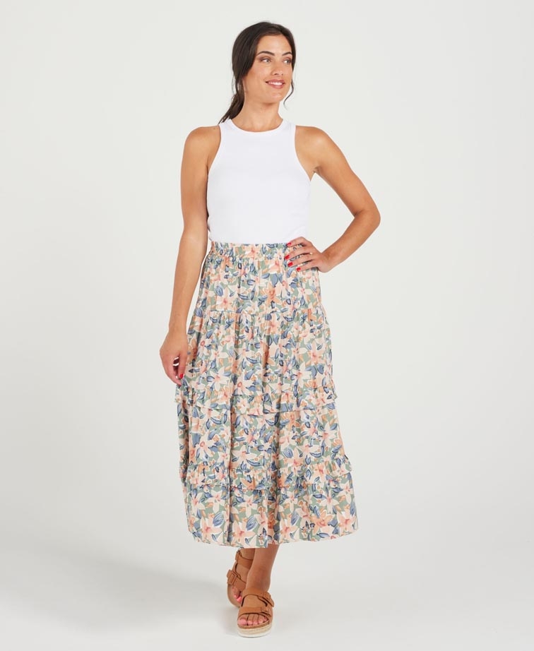 Seduce Skirt Amina Tiered Brands Ladies Yarntons New Zealands Trusted Fashion Retailer