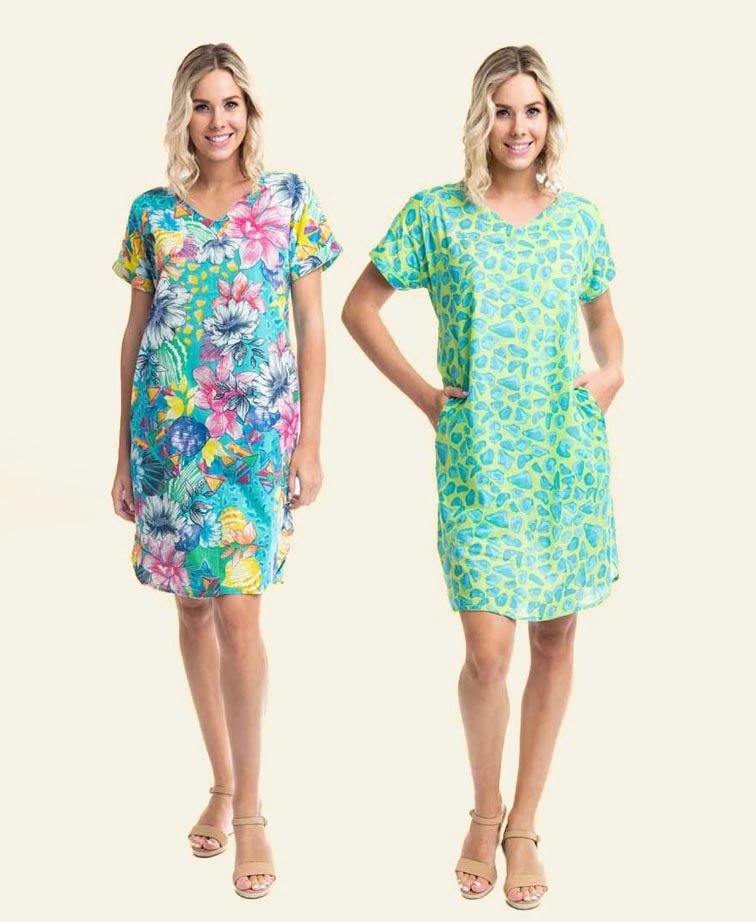 Orientique Dress S/S Shift Reversible Ios - Brands-Ladies : Yarntons ...