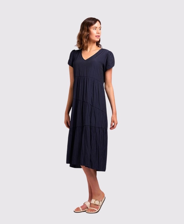 Preen Dress Tiered V-Neck - Brands-Ladies : Yarntons | New Zealand’s ...