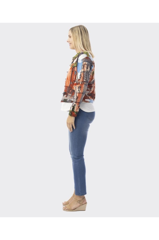 Orientique Jacket Ponte Printed Cotton - Brands-Ladies : Yarntons | New ...