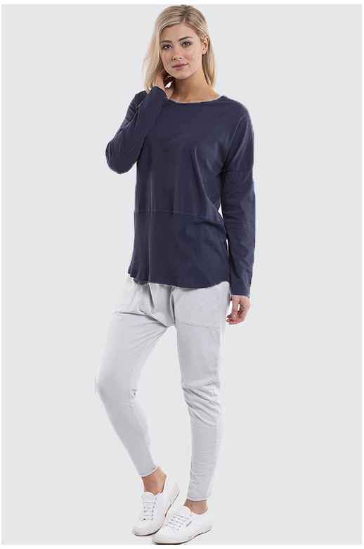 Elm Tee Fundamentals Rib L/S - Women's Tops | Yarntons | Free NZ ...