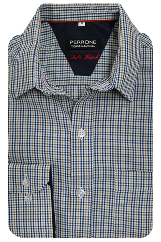 Perrone Shirt L/S Arly Check - Brands-Mens : Yarntons | New Zealand’s ...