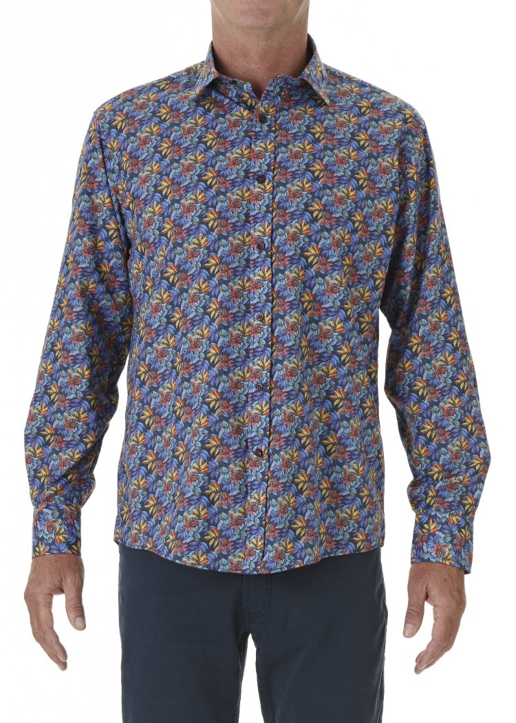 David Smith Shirt L/S Maple Print - Brands-Mens : Yarntons | New ...