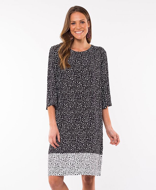 Elm Dress Spot Elbow Sleeve - Women's Dresses | Yarntons | Free NZ ...