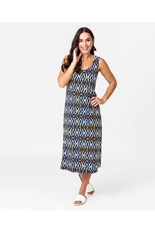Democracy Dress S/L Print Geo - Women's Dresses | Yarntons | Free NZ ...