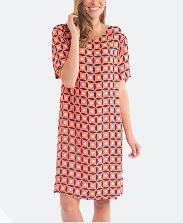 Elm Dress S/S Tile Print - Women's Dresses | Yarntons | Free NZ ...
