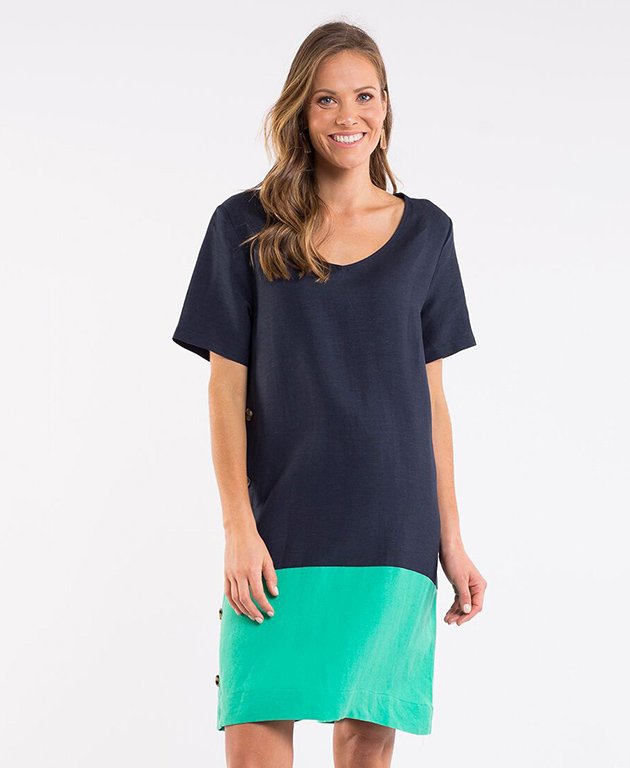 Elm Dress Side Button - Women's Dresses | Yarntons | Free NZ shipping ...