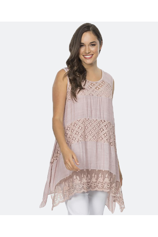 Clarity Top Multi Lace Layered - Women's Tops | Yarntons | Free NZ ...